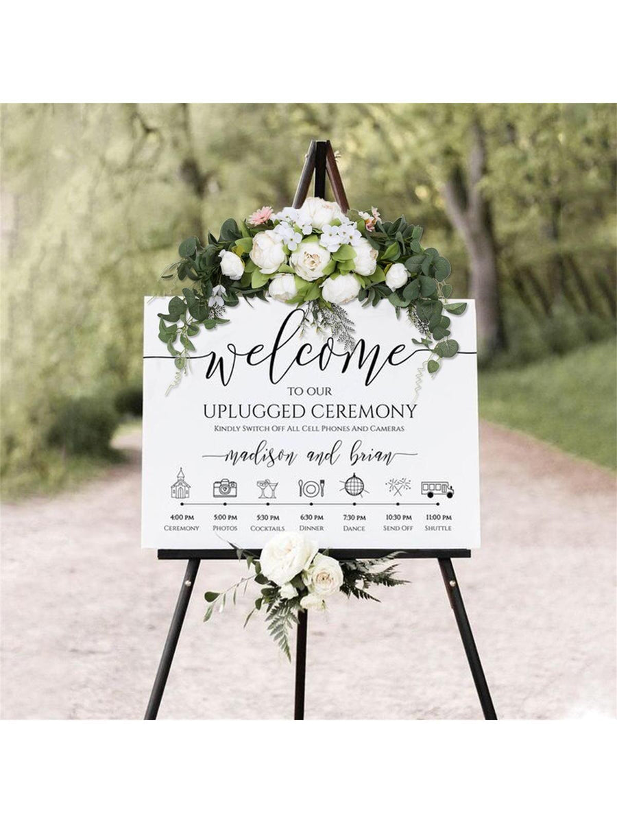 1 Piece Artificial Wreath Door Threshold Flower DIY Wedding Decor ...