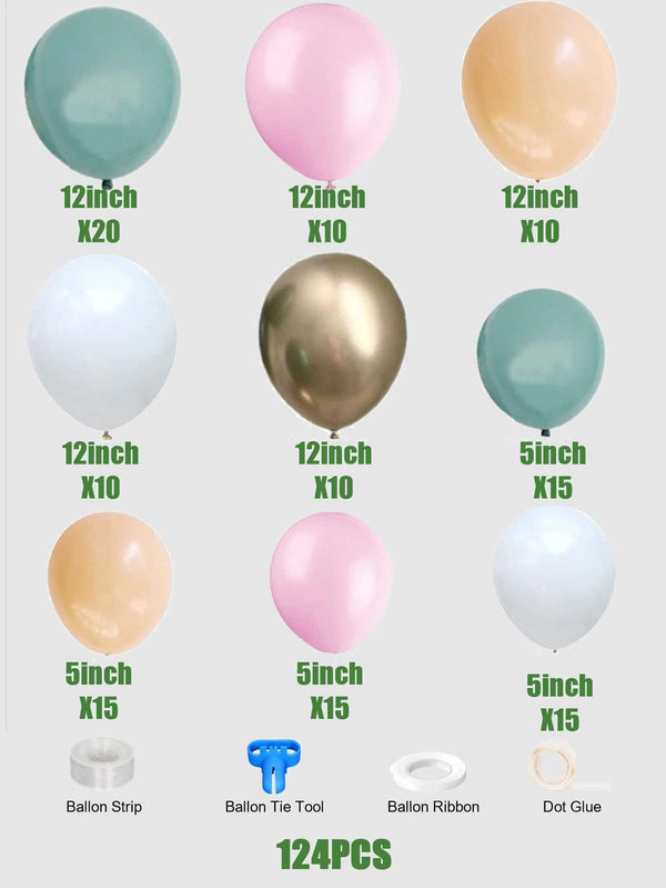 124pcs Mixed Color Balloon Garland Set – Decotree.co Online Shop