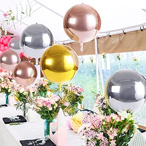 4D Balloons 6Pcs 22 inch Gradient Rainbow Mylar Foil Balloons for Birt ...