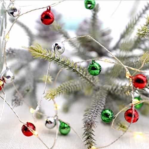 Christmas String Lights 10ft 60 LEDs 60 Jingle Bells Copper Wire with ...
