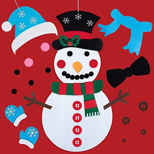 Felt Christmas Snowman for Toddlers, 30 Pcs Cute Christmas Ornaments K ...
