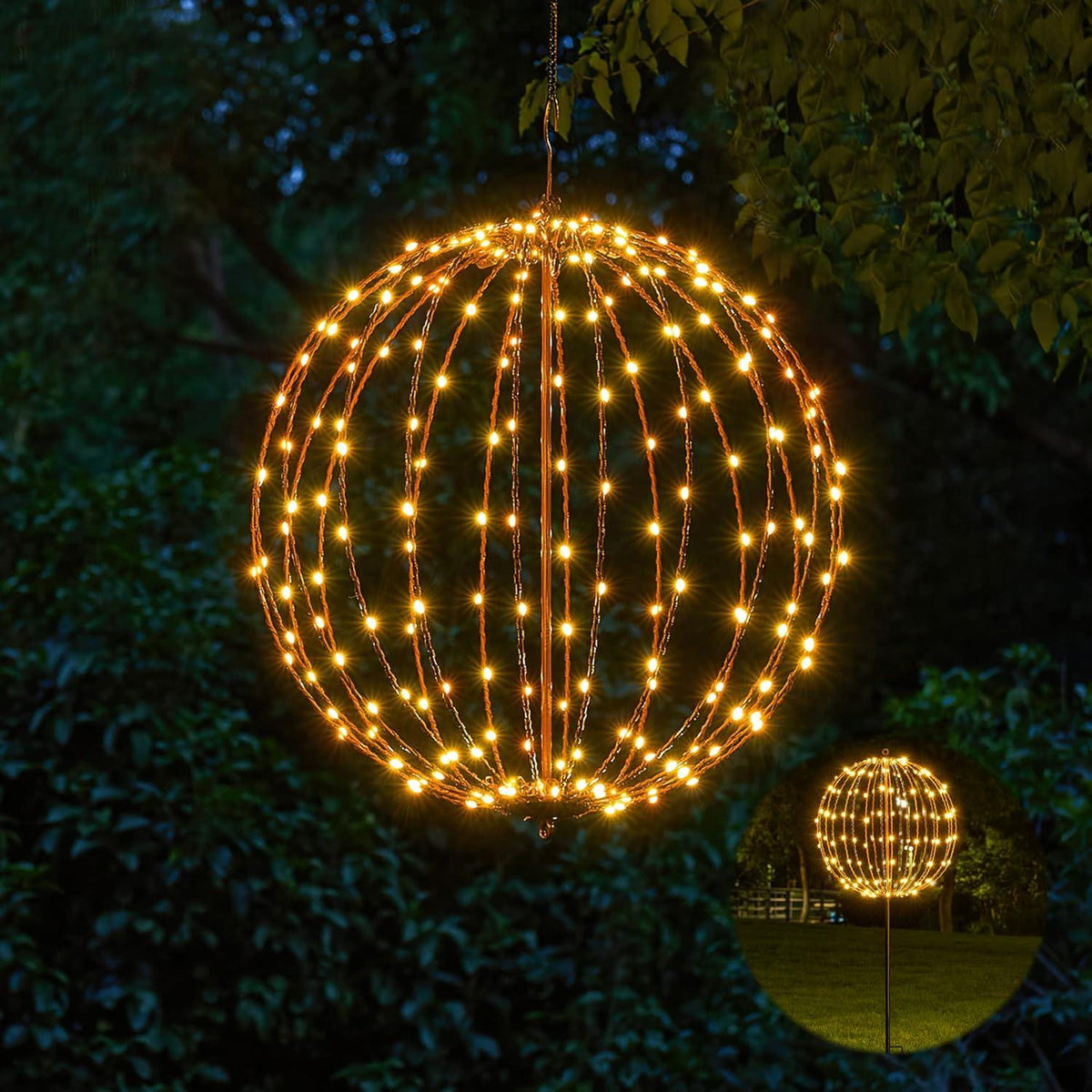 LED Light Ball Yard Decoration Pathway Lights Sphere Light Fold Flat M ...