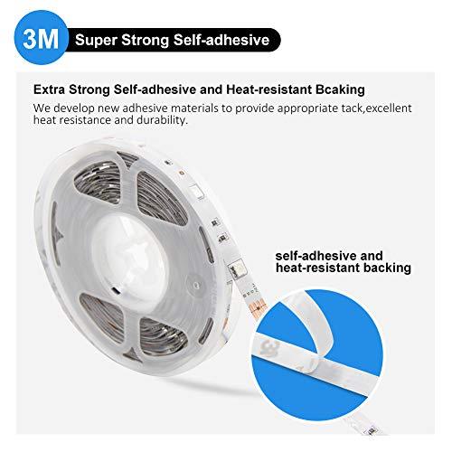 Led Strip Lights 16.4ft with Remote Controller and Power Supply ...