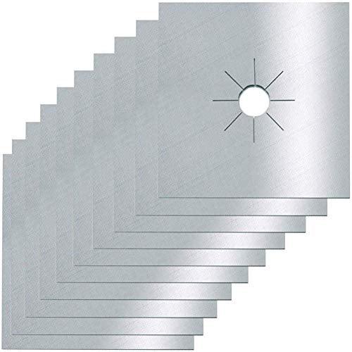 Square Stove Burner Covers, 10 Pack Non-stick Gas Range Protectors Lin ...