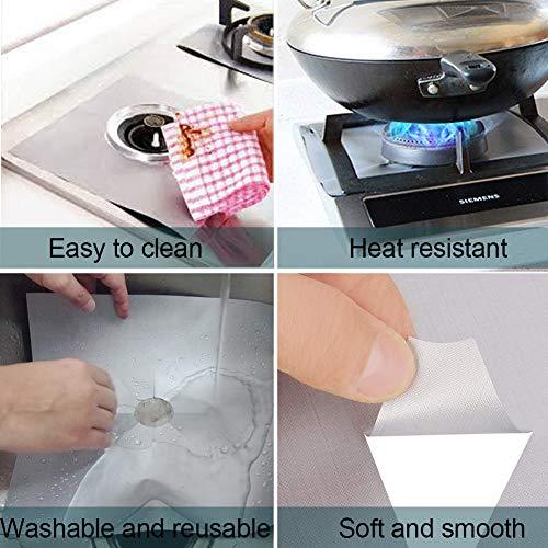 Square Stove Burner Covers, 10 Pack Non-stick Gas Range Protectors Lin ...